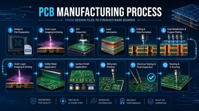 Step-by-Step PCB Manufacturing Process with Video Flowchart | PCBCool